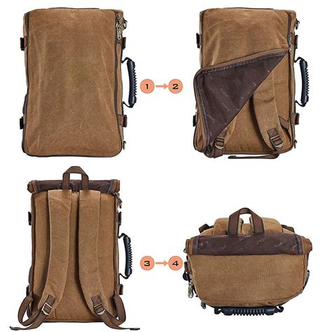 Kaukko Outdoor Travel Men Backpack Hiking Camping Canvas Rucksack Kaukko