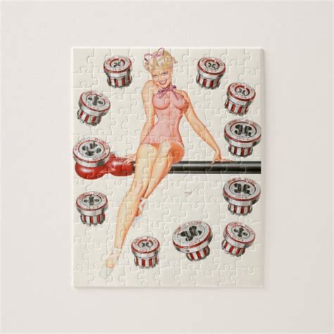 Rigid Tool Calendar Illustration Pin Up Art Jigsaw Puzzle
