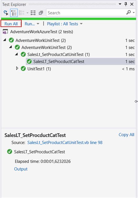sql unit testing with ssdt sql server data tools