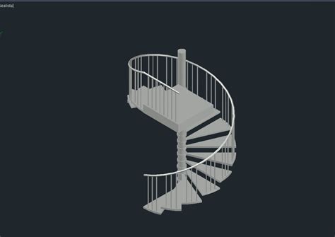 Escalier En Colimaçon 3d Dans Autocad Téléchargement Cad 111 05 Kb