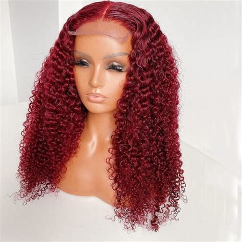 Burgundy Deep Curly 100 Virgin Raw Brazilian Cuticle Aligned Human