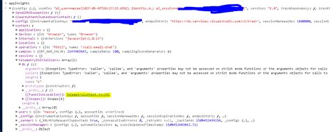 javascript one of telemetry initializers failed telemetry item will