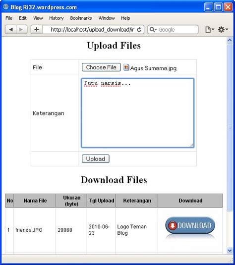 cara membuat form upload file dengan php shelasopa