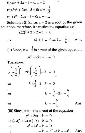 Icse Solutions For Class 10 Mathematics Quadratic Equation A Plus