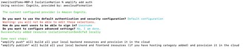 using aws as a back end authentication and api
