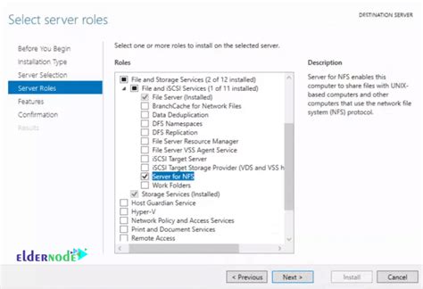 how to install and configure nfs server on windows server