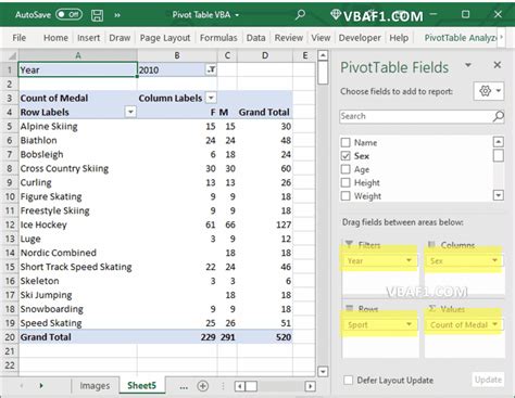 excel pivot table tutorial step by step instructions and examples vbaf1