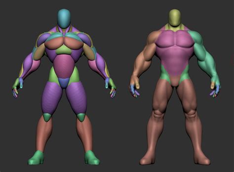 Artstation Strong Body Base Mesh Resources
