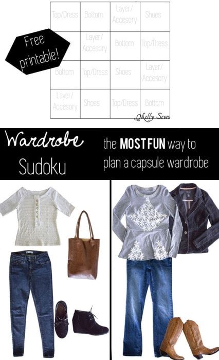 Wardrobe Sudoku Planning A Capsule Wardrobe Melly Sews