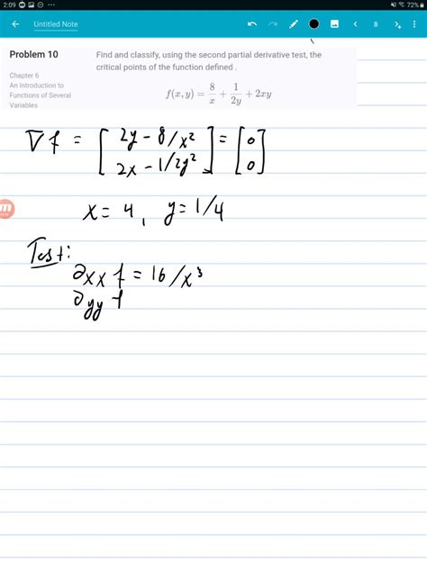 solved find and classify using the second partial derivative test the