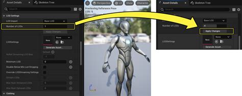 skeletal mesh lods in unreal engine unreal engine 5 0 documentation
