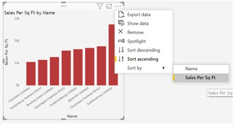 modificare la modalità di ordinamento di un grafico in un report