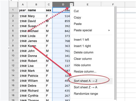 sorting a spreadsheet by single columns — padjo 2017 0 1