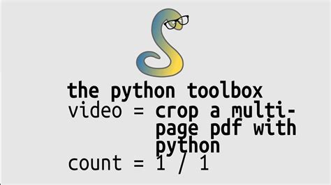 how to crop a multi page pdf with python youtube