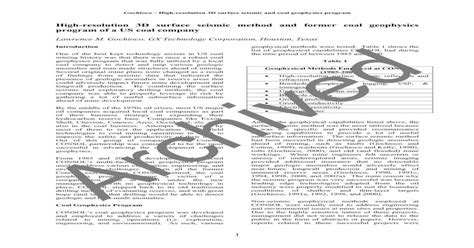 High Resolution 3d Surface Seismic Method And Former · Pdf Filehigh
