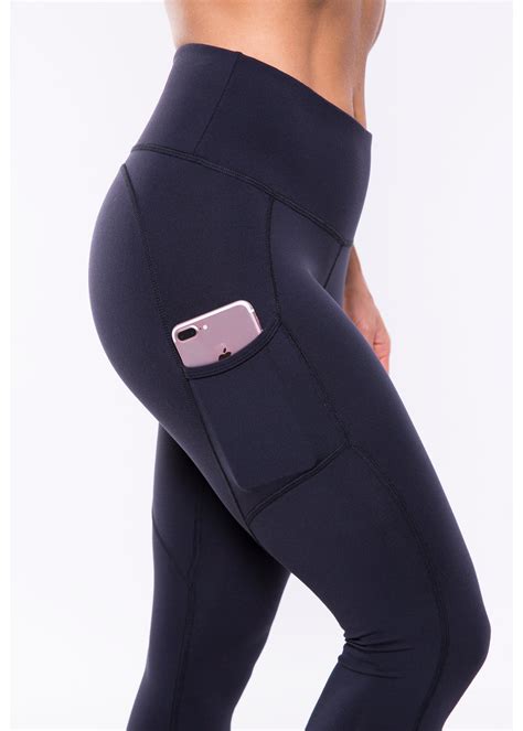 Black Heartcore Side Pocket Leggings Jfitness Active Wear