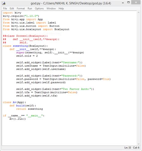kivy python 3 kivyexception invalid instance in app