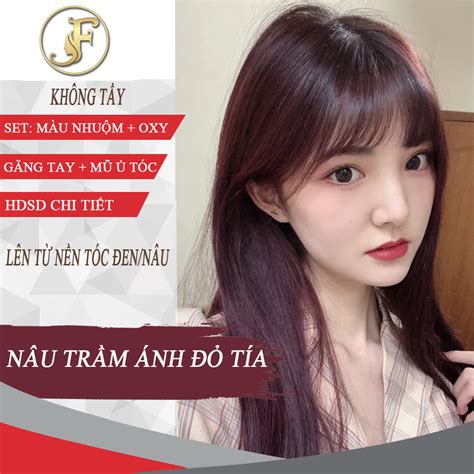 Bảng Nhuộm Màu đỏ Trên Nền Tóc đen đang Hot Nhất Hiện Nay