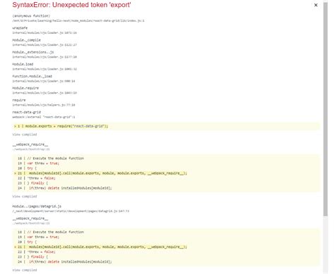 uncaught syntaxerror unexpected token export javascript modern
