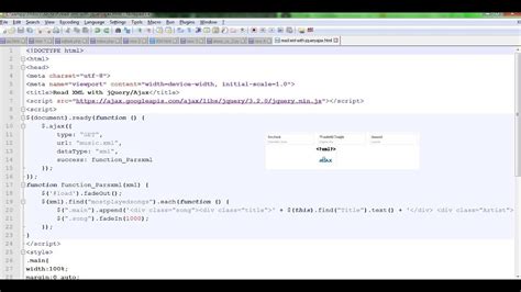read xml with jquery ajax youtube