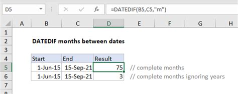 how to use the excel datedif function exceljet