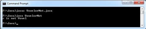 java program vowel or not example