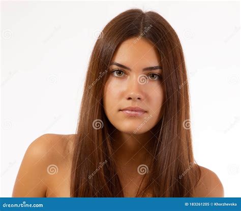 Beauty Feminine Portrait Of Female Face With Healthy Natural Skin