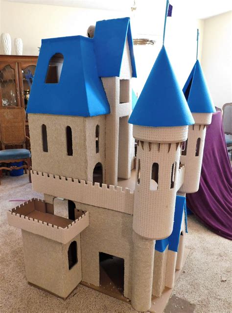 Diy Cat Castle Cardboard Play House Plans And Patterns Etsy