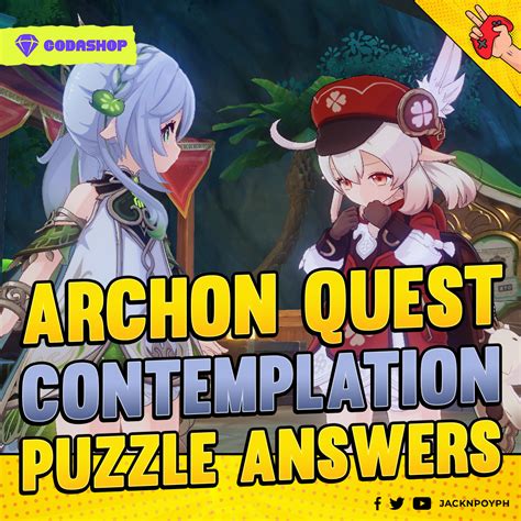 [v3 0] Archon Quest Contemplation Puzzle Answers Genshin Impact Hoyolab