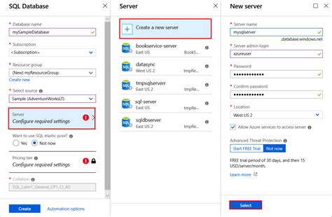 create an azure sql database using the portal microsoft docs