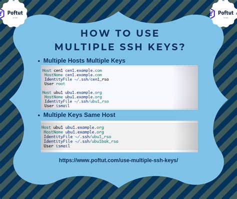how to use multiple ssh keys poftut