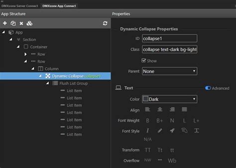 app connect bootstrap 4 collapse version 2 extensions