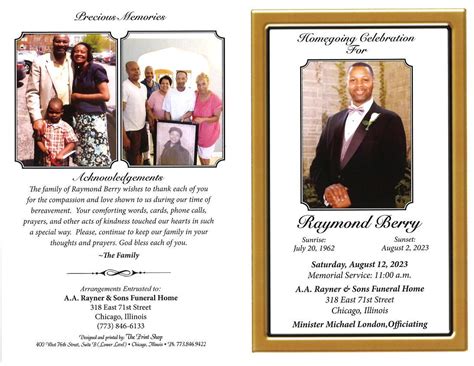 Raymond Berry Obituary Aa Rayner And Sons Funeral Homes