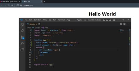 hello world syntax issue react code with mosh forum