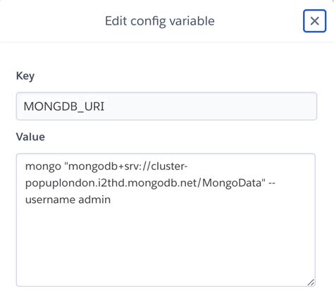 node js how to connect heroku to mongodb atlas stack overflow
