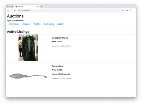 commerce cs50 s web programming with python and javascript