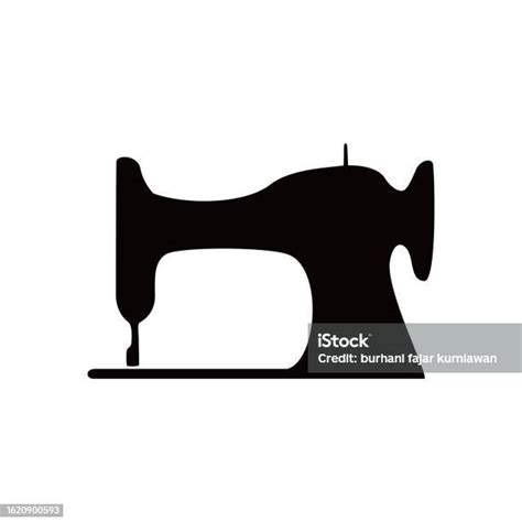 Sewing Machine Silhouette Design Stock Illustration Download Image