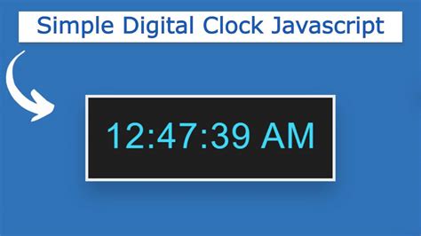 simple digital clock using javascript for beginners