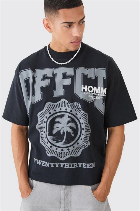 Oversized Boxy Ofcl Graphic Heavyweight T Shirt Boohoo Uk