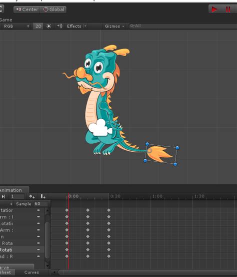 bone based unity 2d animation creating the actual animations