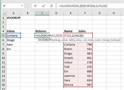 lookup functions and formulas computer applications for managers