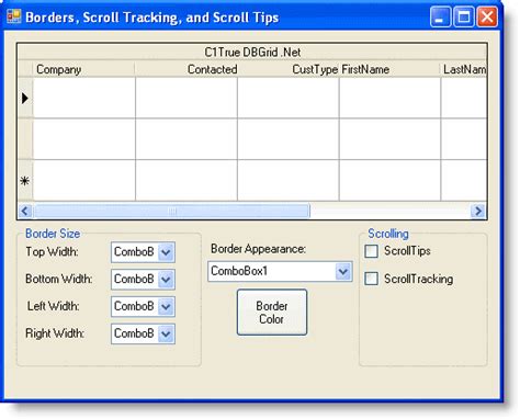 tutorial 22 borders scroll tracking and scroll tips componentone