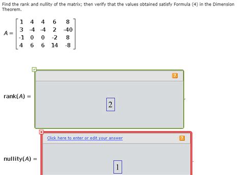 solved find the rank and nullity of the matrix then verify