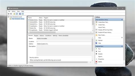 how to easily enable disable scheduled tasks on windows 10