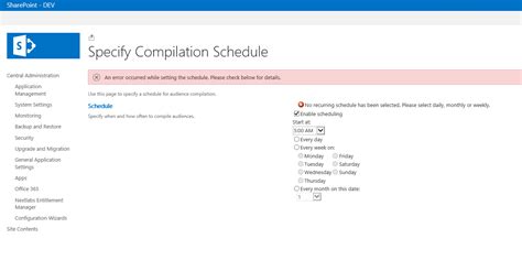 sharepoint connoisseur sharepoint 2013 issue to configure audience