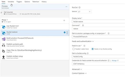 azure devops how to configure tfs2018 build with