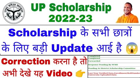 Up Scholarship 2022 23 Up Scholarship Correction Date 2023 Up