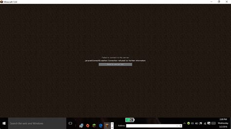connectexception unmodified minecraft client