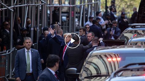 Trump Arrives For Arraignment On Felony Charges The New York Times