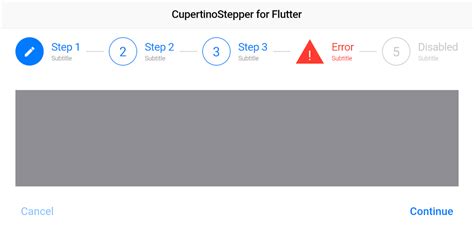 cupertino version of the material stepper in flutter